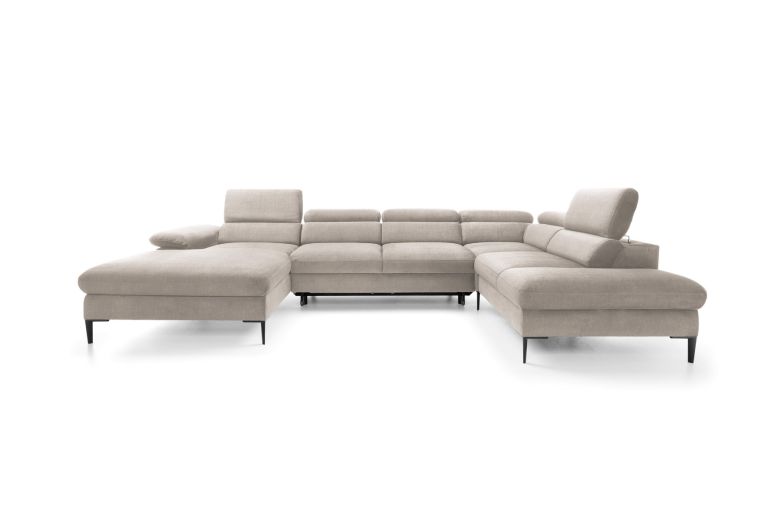 U shape sofa Blues | Beige | Pull-out bed | Storage box