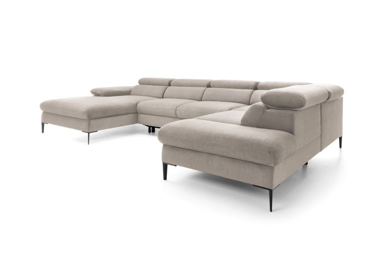 U shape sofa Blues | Beige | Pull-out bed | Storage box